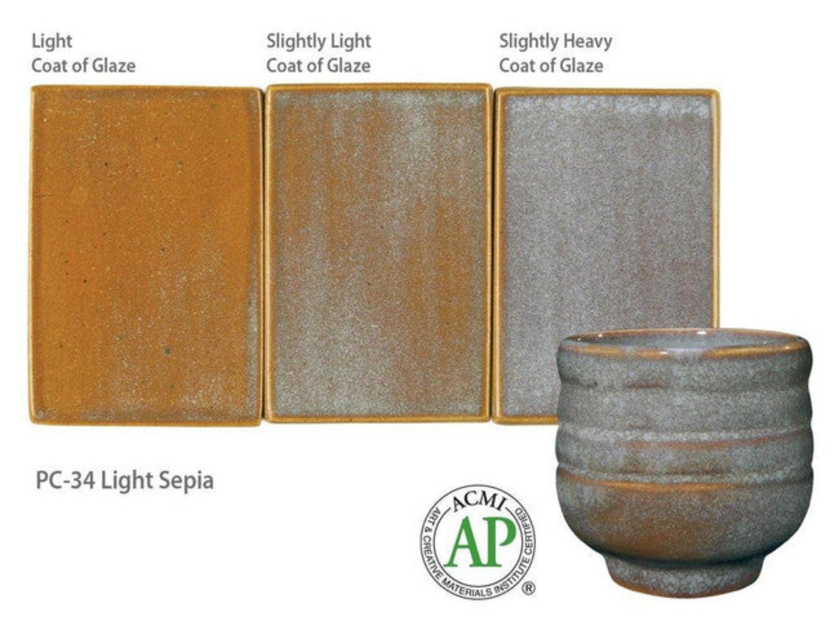 PC-34 Light Sepia Glaze by Amaco – Amaranth Stoneware